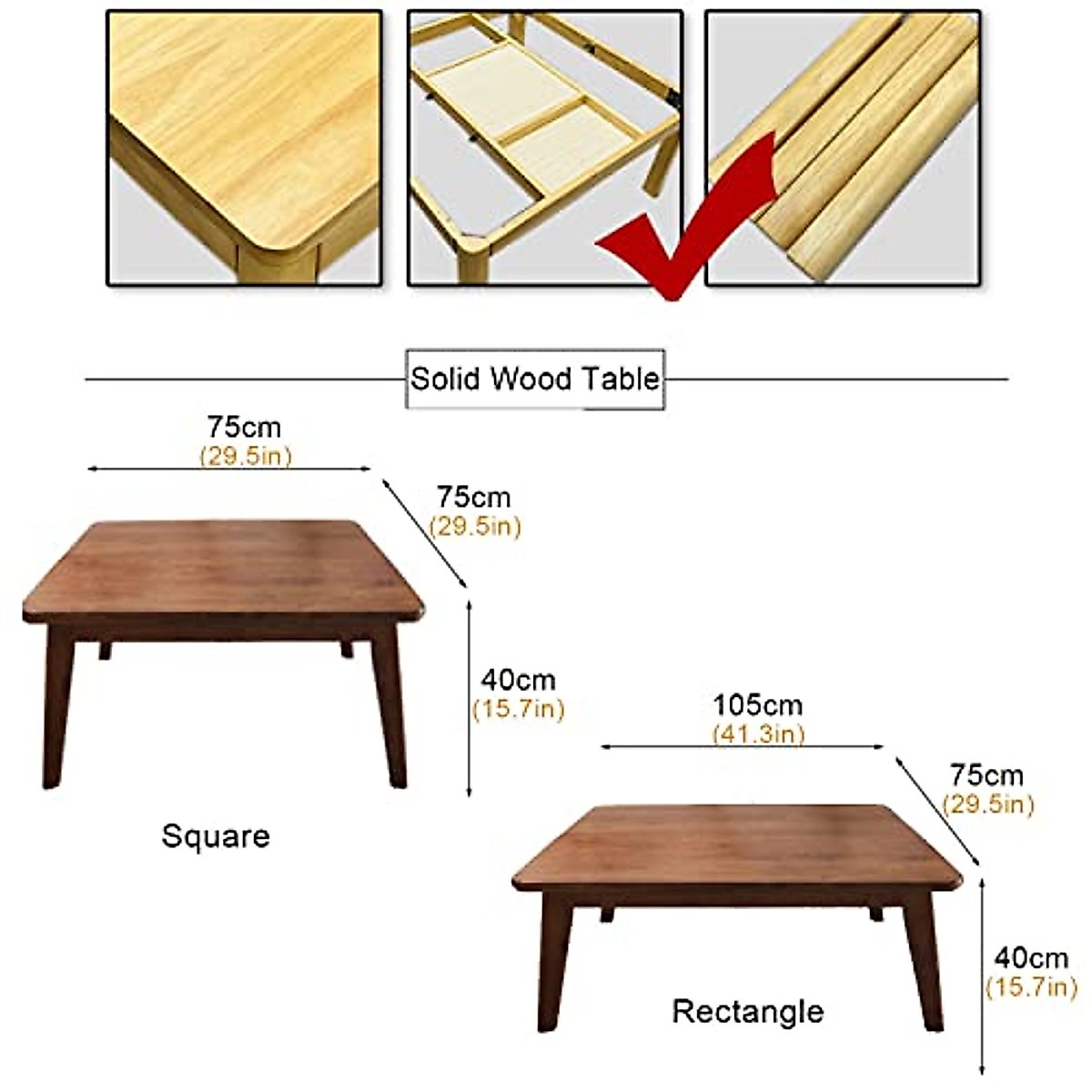 MEINAISEN Kotatsu Table Set, Japanese Heated Table with Kotatsu Futon, Low Coffee Table in Living Room Winter Heating Multifunctional Table for Four Seasons (Metal : Red, Size : 75 * 75 * 40cm)
