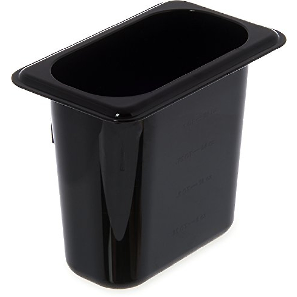 Carlisle FoodService Products Storplus Food Pan, Food Storage Container with Spoonable Corners for Catering, Buffets, Restaurants, Polycarbonate (Pc), 1/9 Size 6 Inches Deep, Black