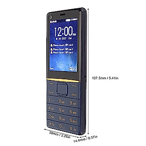 S475 2G Senior Cellphone, Unlocked Cellphone for Seniors, 2.4in Screen, 3 SIM Cards, Long Standby, Clear Sound, SOS Function, Multiple Functions, Easy to Use (US Plug 100-240V)