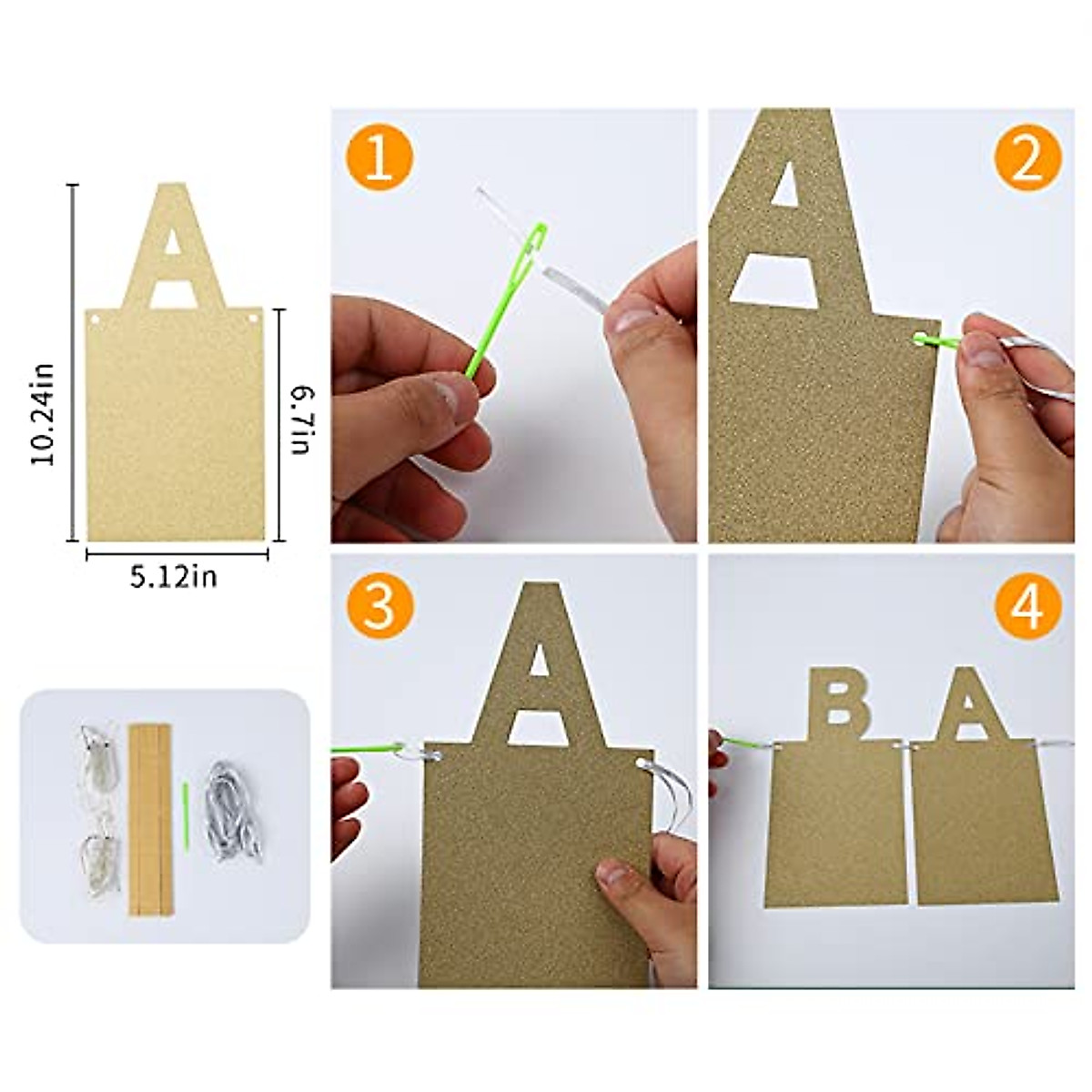 Happy Birthday photo Banner, Golden Birthday banner for Kids and Adults , 39.4 Foot Copper Wire Lamp Birthday Banner String Birthday Party Decoration for Boys and Girls Birthday Party Occasion Birthday Banner photo frames