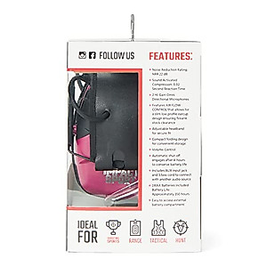 Howard Leight Impact Sport Electronic Shooting Earmuff, Youth/Small, Pink (R-02533)