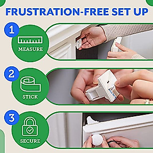Eco-Baby Child Safety Magnetic Cabinet and Drawer Locks for Proofing Kitchen 12 Pack Child Latches