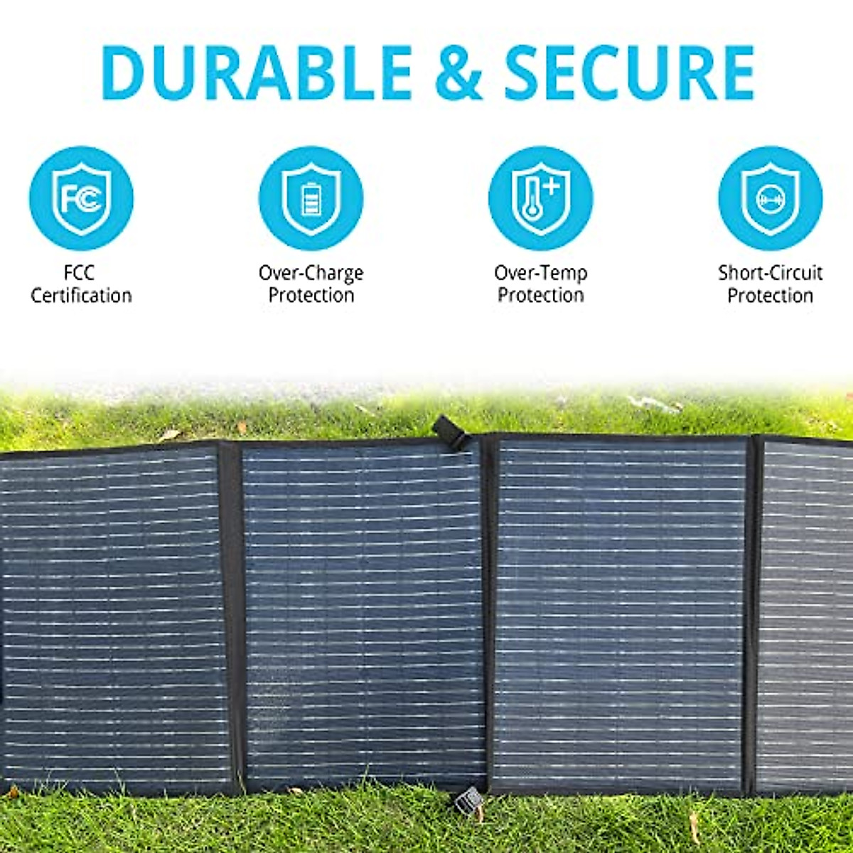 IDEAPLAY 200W Solar Panel Kit for BP200 BP201 BP300 SN2200 Power Station, Solar Generator with Adjustable Kickstand, IP65 Water-Resistant, Foldable Solar Panel for Outdoors RV Camping or Home Use