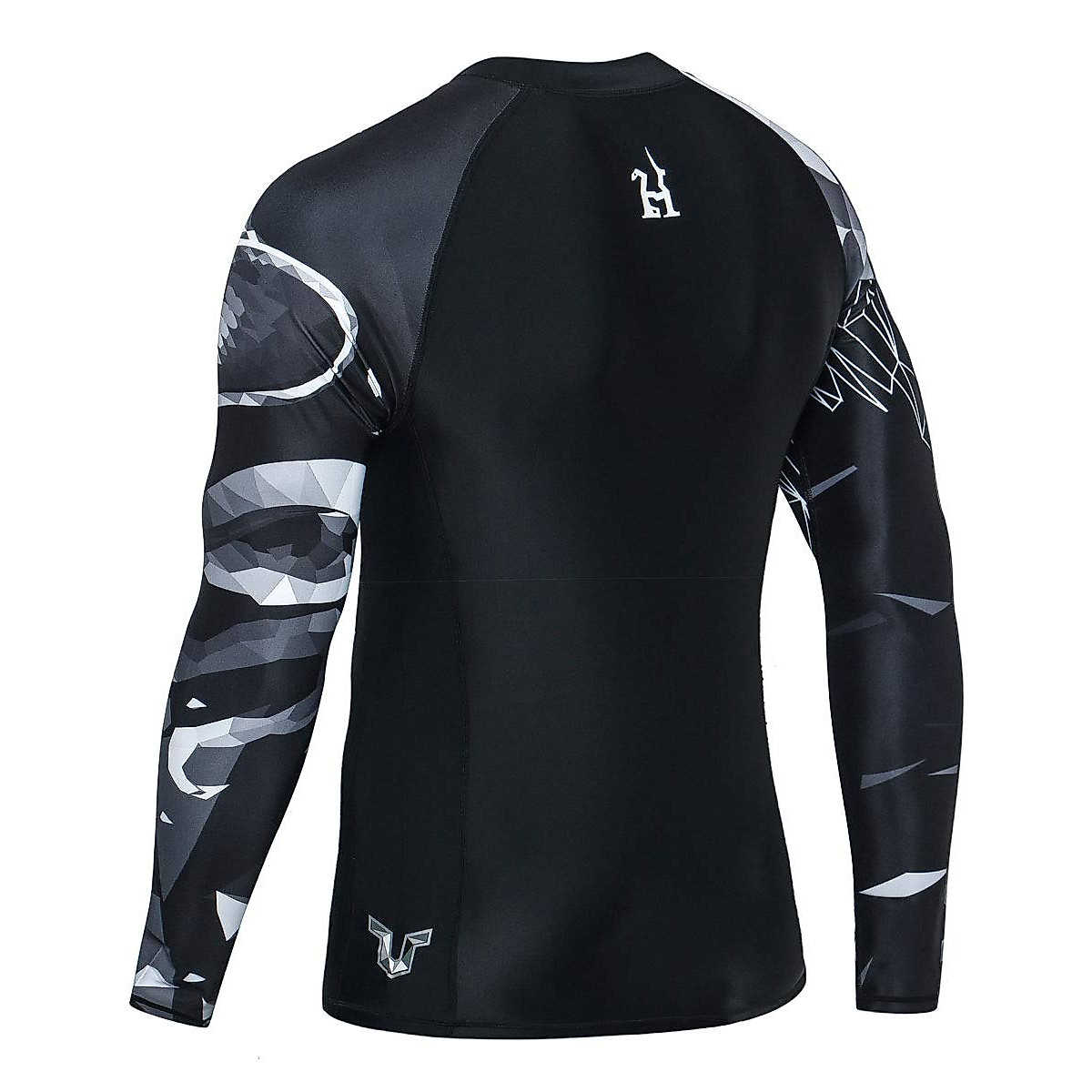 HUGE SPORTS Wildling Series UV Protection Quick Dry Compression Rash Guard (Cobra,M)
