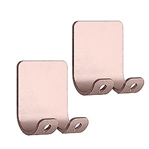 kwmobile 2x Razor Holder- Self-Adhesive Aluminum Alloy Shaver Wall Mount - Bathroom Organizer for Showers - Rose Gold