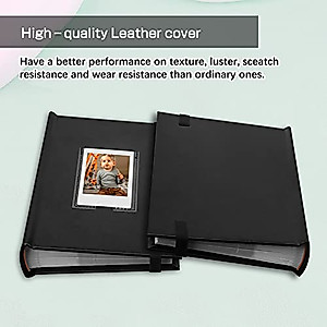 Photo Album for Fujifilm Instax Mini Camera, 180 Pockets Instax Mini Album with Memo Areas, 2X3 Photo Album for Polaroid 2x3 ZINK Film Camera, Fujifilm Instax Mini 1112 9 8 40 Evo Instant Camera, Black