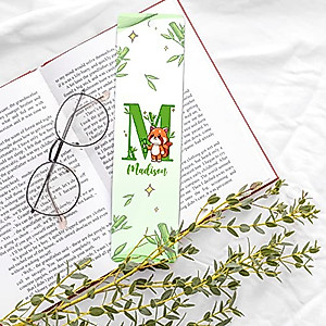 GOLEEX Personalized Initial Bookmark Red Panda Magnetic Bookmarks Customized Name Letter Page Markers Cute Bookworm Gifts for Book Lovers Readers Students Kids Women at Christmas