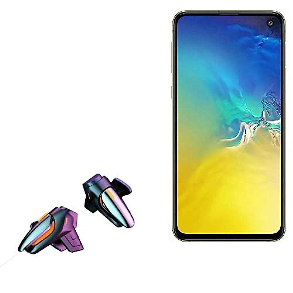 BoxWave Gaming Gear Compatible with Samsung Galaxy S10e (Gaming Gear by BoxWave) - Touchscreen QuickTrigger, Trigger Buttons Quick Gaming Mobile FPS for Samsung Galaxy S10e - Jet Black