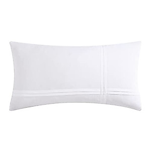 City Scene- Queen Duvet Cover Set, Pintuck Bedding Set with Matching Sham(s) and Bonus Pillow Cover, Modern Home Décor (Pinch Pleat White, Queen)