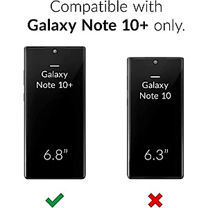 NGB Supremacy for Samsung Galaxy Note 10 Plus/Note 10 Plus 5G Case with Screen Protector (Maximum Coverage, Flexible TPU), Ring Holder/Wrist Strap, Glitter Liquid Cute Case (Clear Gem)