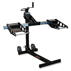 MoJack - MJ750XT Riding Lawn Mower Lift - 750lb Capacity, Adjustable Wheel Span, Safe & Sturdy Design - Ideal for Lawn Tractors, ZTR Riding Mowers, ATVs & Motorcycles for Maintenance & Repairs, Black