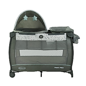Graco Pack 'n Play Travel Dome Playard | Includes Travel Bassinet, Full-Size Infant Bassinet, and Diaper Changer, Oskar
