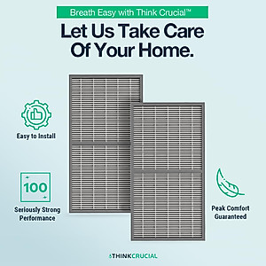 Crucial Air Purifier Filter – Compatible with Hunter® Brand Filter Part # 30962 – Models 30729, 30730, 30763, 36730– Bulk Packs (2 Pack)