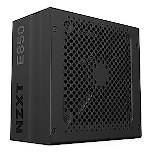 NZXT E850 - NP-1PM-E850A-US - 850-Watt ATX Gaming Power Supply (PSU) - Fully Modular Design - 80 Plus Gold Certified - Silent Operation - Digital Voltage and Temperature Monitoring - 10 Year Warranty