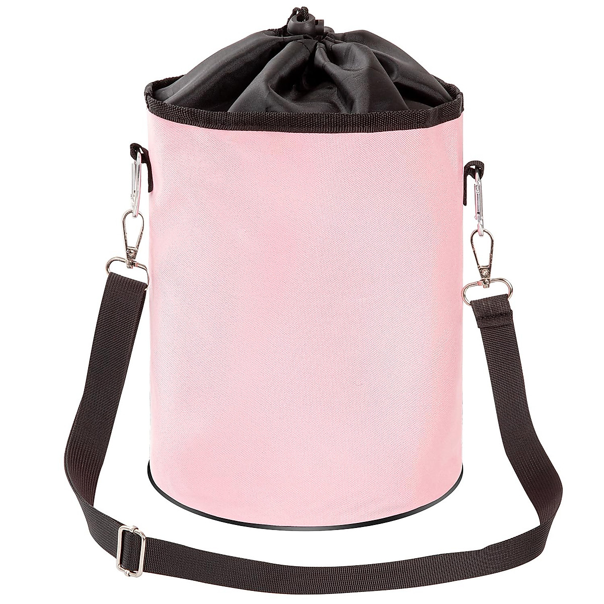 AFUOWER Clothespin Bag Holder Hanging Clothespin Bag with Hooks Large capacity Clothespin Storage Organizer for Clothesline Outdoor (Pink)