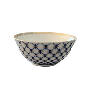 BohemianGifts Cobalt Blue Net LIQUER Piala Cups, SET of 6, Capacity 2.5 Oz, European Lomonosov Design Saint Petersburg