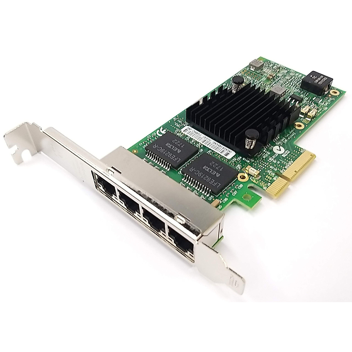HINYSENO 4 Port RJ-45 10/100/1000Mbps PCI-Express x 4 Gigabit Ethernet Server Adapter 4 Port Network Interface Controller Card for I350AM4 Chipset, Compare to Intel I350-T4