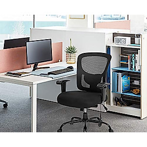 Big and Tall Office Chair 400lbs Wide Seat Mesh Desk Chair Massage Rolling Swivel Ergonomic Computer Chair with Lumbar Support Adjustable Arms Task Chair for Heavy People