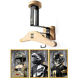 OneTigris Tactical Gear Wall Mount, Police Gear Rack with Helmet Stand Plate Carrier Hanger, Wall Organizer for Motorcycle Football Cycling Gear