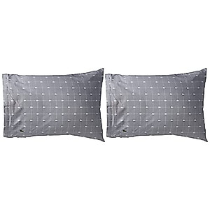 Lacoste Slice Sheet Set, Standard Pillowcase Pair, Sleet