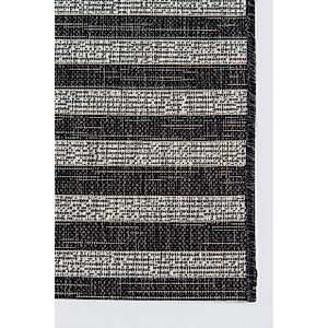 Novogratz by Momeni Villa Cavallo Indoor Outdoor Rug, 2' X 3', Charcoal