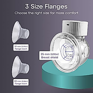 KidzPros Wearable Breast Pump, Hands Free Breast Pump, Portable Electric Breast Pump, 3 Modes & 9 Levels, LCD Touch Screen Display, Wearable Milk Extractor, BPA Free Breastfeeding (1pc)
