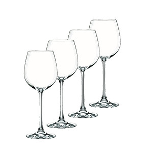 Nachtmann Vivendi Collection White Wine Glasses, Set of 4, 16 Ounce, Crystal Clear, Large Stemmed Glass, Perfect for Home, Parties, and Gifts, Dishwasher Safe Stemware
