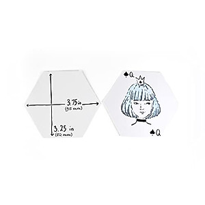 Apostrophe Games Blank Hexagon Playing Cards (Matte Finish) 3.25" x 3.75", 120 Blank Cards, Board Game Cards