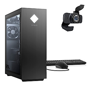 HP Omen 25L Gaming Desktop, Intel Core i7-10700, 6GB NVIDIA GeForce RTX 2060, 32GB DDR4 RAM, 2TB PCIe SSD, 1TB HDD, VR Ready, RGB Lighting, Windows 10 Pro