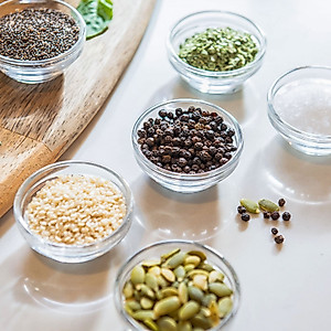 Beille Cooking Baking Supplies Small Glass Pinch Bowl Ramekin Kitchen Essential, 4pc