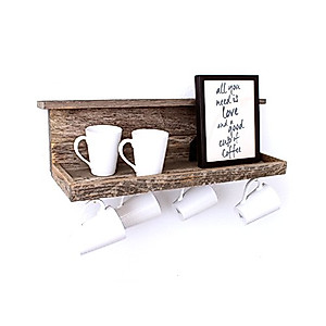BarnwoodUSA Rustic Shelf, Hanging Wooden Wall Ledge, Country Home Decor