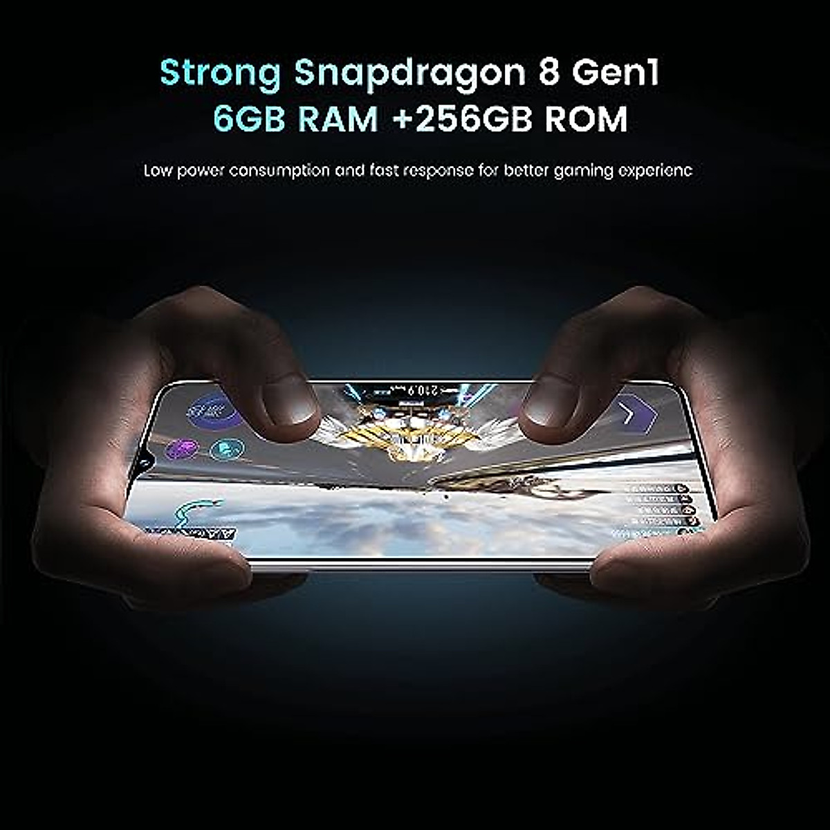 ExAchat K60 Pro Unlocked Cell Phone 5G, 6GB+256GB Android 13 Phones 6.7" FHD+Display 120HzD 64MP AI Camera Unlocked Smartphone 5500mAh 4G 5G Dual SIM/Face ID/GPS