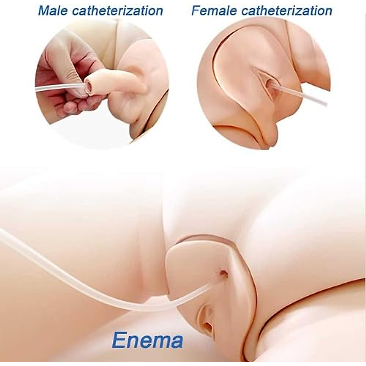 Nursing Training Manikin, Manikin for The Cure of The Patient Didactic, Full Body CPR First Aid Training Dummy, Geriatric Human Mannequin for Nursing Medical Training Teaching