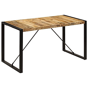 YPWRENH Cocktail Table Kitchen End Table Dining Table 55.1"x27.6"x29.5" Solid Mango Wood for Dining Room, Kitchen or Living Room