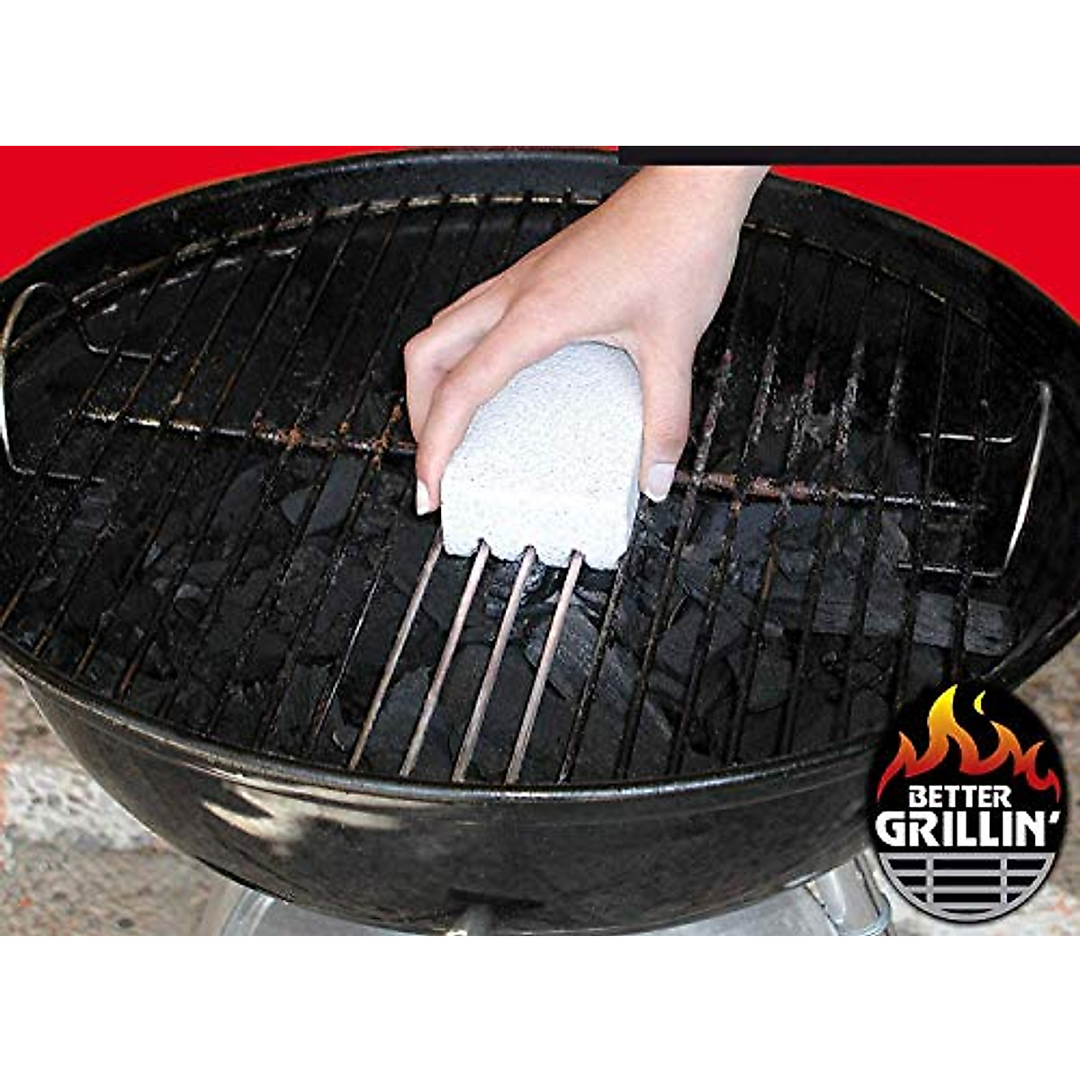 Better Grillin Scrubbin Stone Grill Cleaner Handle-Protect Hands ...