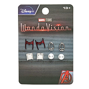 Marvel WandaVision Stainless Steel Stud Earrings Set (4pcs)