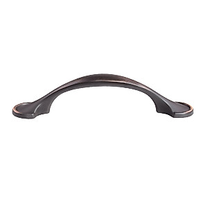 Amazon Basics Rounded Foot Cabinet Handle, 4.63-inch Length (3-inch Hole Center), Oil Rubbed Bronze, 10-Pack