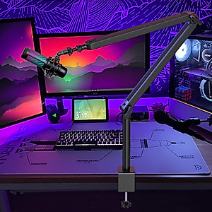 Mic Boom Arm Compatible with Shure SM7B, MV7, Blue Yeti Mic, HyperX QuadCast Mic, Rode Podmic and Most Podcast Microphones, Premium Microphone Arm Stand by YOUSHARES