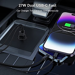 [Apple MFi Certified] iPhone Car Charger, USB car Charger Fast Charging Adapter with 2 Pack iPhone Cable 6ft,PD/QC 3.0 Type c car Charger for iPhone 14/13/12/11/Pro/Pro Max/XR/X 8/iPad/Airpods