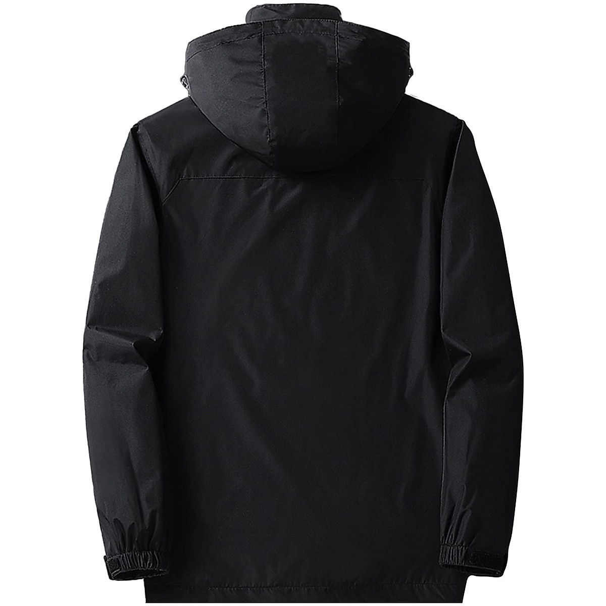 Kugnala Mens Lightweight Rain Jacket Waterproof Rain Coat Hooded Windproof Windbreaker Jackets for Men Hiking Cycling Black XL