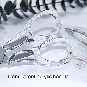 Multibey 6.5" Craft Scissors Office Scissors Desk Stationery Heavy Duty Straight Recycle Copper Fabric Paper Cutting Tool Tailor Shears (Holographic Rainbow/Colorful)