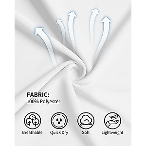 QBK 2T to Youth Neon Shirt Kids UPF 50+ Dry Fit Athletic Short Sleeve T Shirts for Boys and Girls (White M)