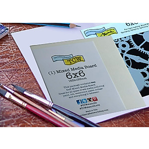 3 Crafters Workshop Mixed Media Stencils | Gears, Clock, Steampunk, Watch Face, Flower Designs | for Journaling, Scrapbooking, Card Making | 6 Inch x 6 Inch Templates Set with Board, Total 4 Items