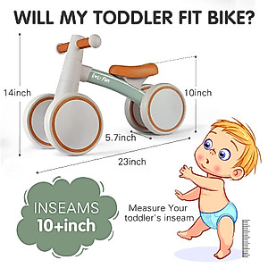 LOL-FUN Baby Balance Bike 1 Year Old, Toys for 1 Year Old Boy and Girl Gifts, Boy First Birthday Gift for One Year Old