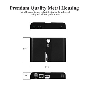 SIIG 4K 30Hz KVM HDMI Over Cat 6 Extender -Receiver (CE-H25L11-S1)