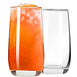 PARACITY Highball Glasses Set of 2, Drinking Glasses 12 Oz, Clear Glass Cups, Tall Tumbler Water Glasses, Glassware Set for Cocktail, Coffee, Mojitos