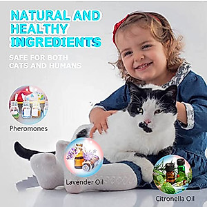 Pets4Luv Calming Collar for Cats - Pheromone Calm Collars, Anxiety Relief Fits Small Medium and Large Cat - New Version - Adjustable and Waterproof with 100% Natural 2 Pack