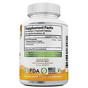 Nurture Alley Liposomal Vitamin C 2100mg- 180 Capsules High Absorption Ascorbic Acid - Supports Immune System and Collagen Booster - Powerful Antioxidant High Dose Fat Soluble Supplement