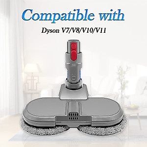 Electric Mop Head Compatible with Dyson V11 V10 V8 V7 Cordless Stick Vacuum Cleaner, Hardwood Floor Attachment wet and dry dual-use