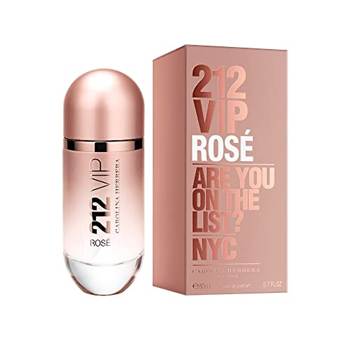 Carolina Herrera 212 Vip Rose Fragrance For Women - Notes Of Bubbly Rosé - Seductive Peach Blossom - Fresh, Elegant And Dynamic - Day And Night Wear - Sensual And Feminine Scent - Edp Spray - 2.7 Oz